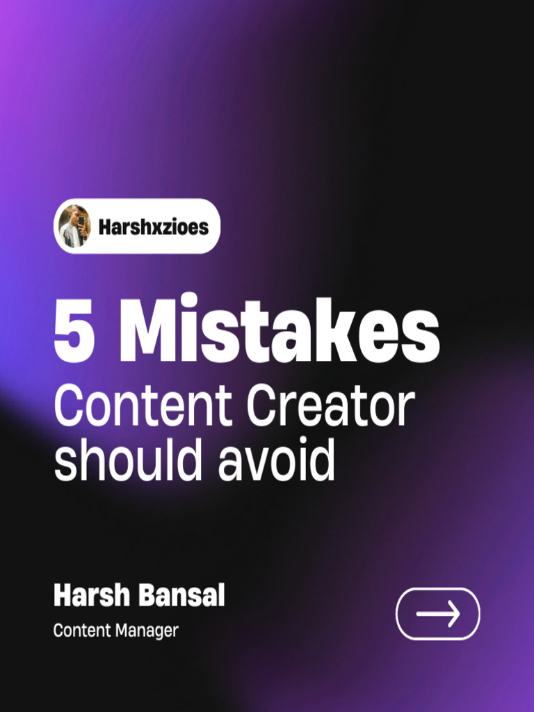 Purple and Black Gradient Content Creator Tips Carousel Instagram Post ...