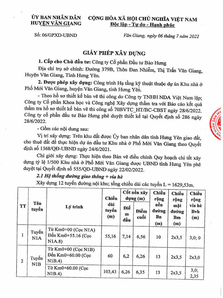 Giay Phep Xay Dung HTKT | PDF