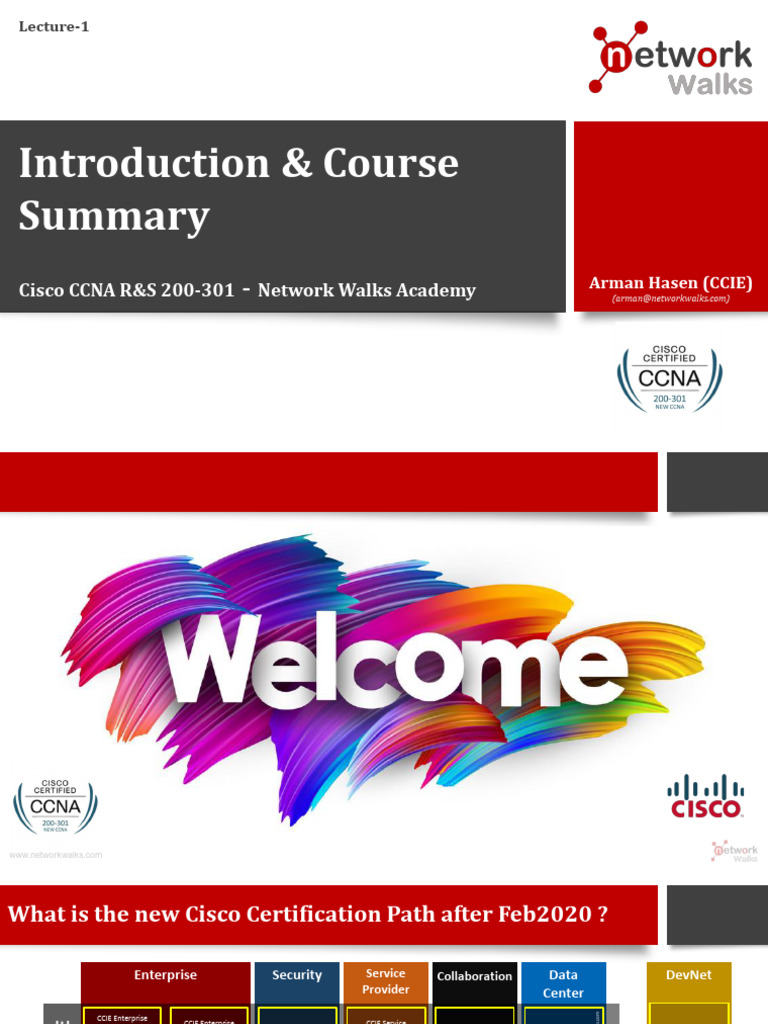 Introduction and Course Summary v2.6 | PDF | Cisco Certifications | Qualifications