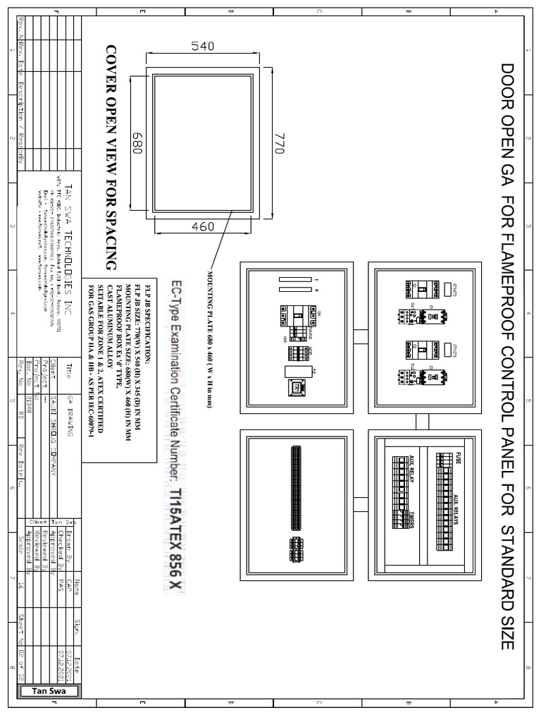 2 Stanard Size Internal Ga Drawing of Cascaded JB | PDF