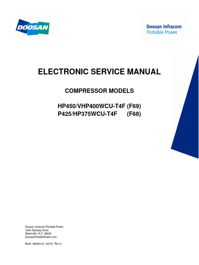Doosan Compressor Service Manual | PDF | Sensor | Relay