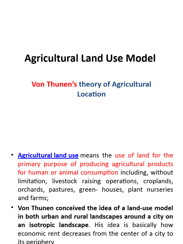 Agricultural Land Use Model | Download Free PDF | Agriculture | Crop ...