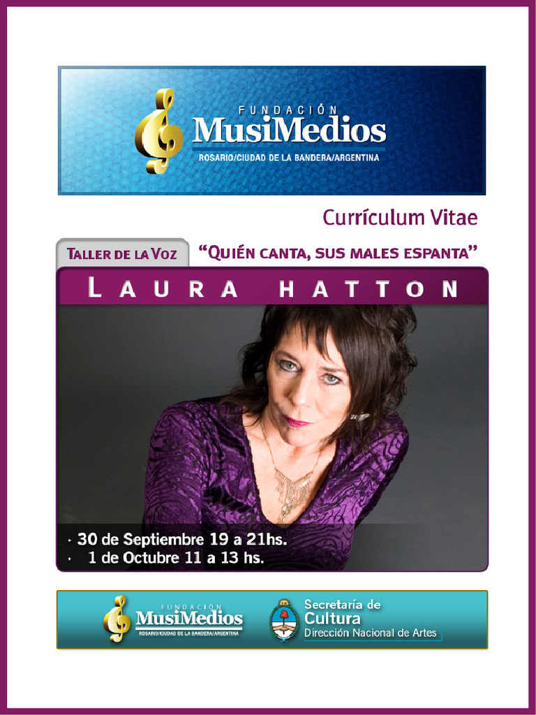 Curriculum Laura Hatton | PDF | Jazz | Musica Tango