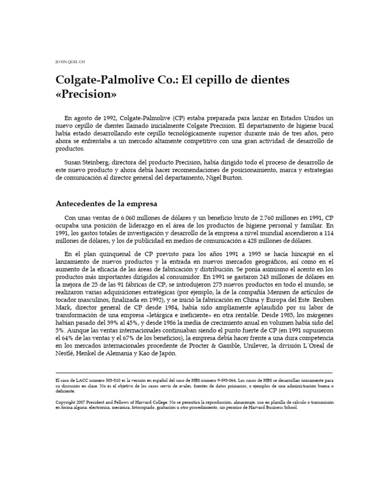 Caso N.5 Colgate | PDF | Publicidad | Higiene oral