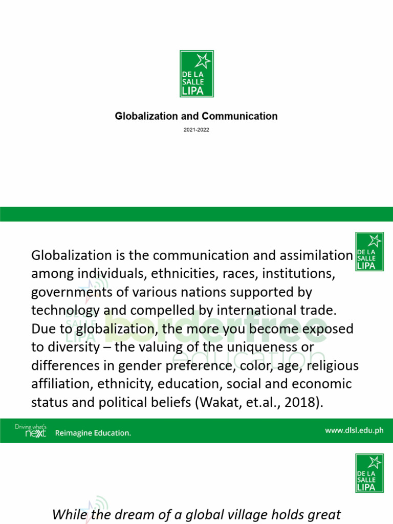 Globalization and Culture | PDF | Globalization | Communication