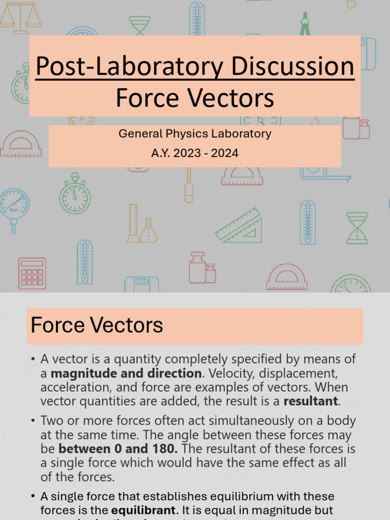 GenPhyLab PostLab Exp3 | PDF | Force | Euclidean Vector