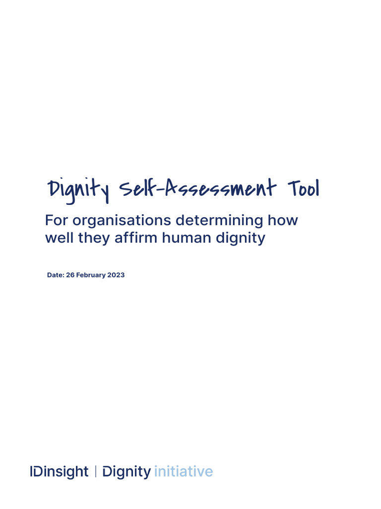 Dignity Self-Assessment Tool (Template) | PDF | Dignity | Communication