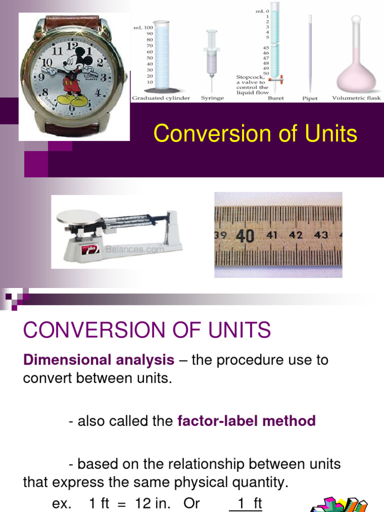 Conversion of Units | PDF | Fahrenheit | Temperature