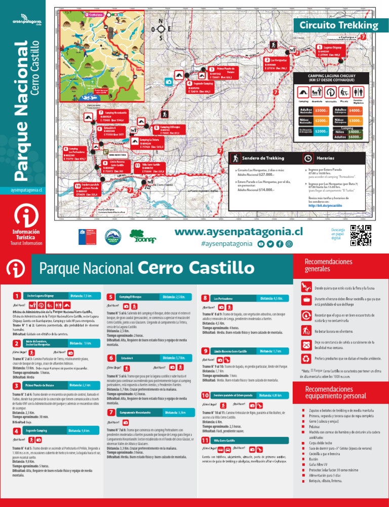 Plano Parque Cerro Castillo | PDF | Cámping | Geografía Física