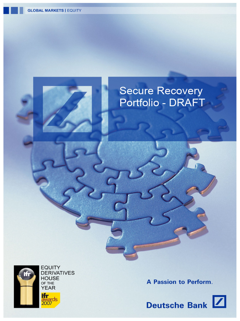 0905 Secure Recovery Termsheet - DRAFT | PDF | Financial Risk | Hedge ...