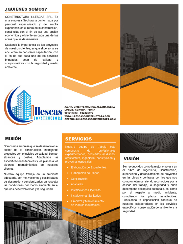 Brochure Constructora Illescas | PDF | Business | Ingeniería