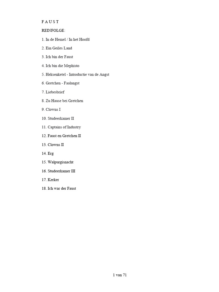Faust Het Gehele Script | PDF