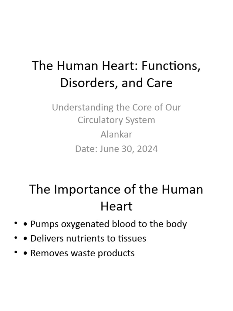 Human Heart Presentation | PDF | Heart | Myocardial Infarction