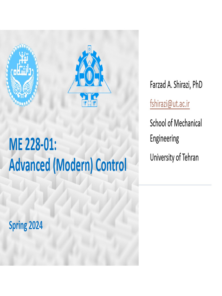 Chapter 2 - Adv Control - System Description | PDF | Linearity | Mathematical Objects