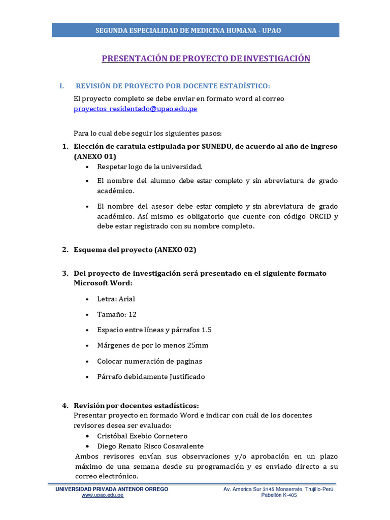 Guia para Presentacion de Proyecto de Investigacion 2023-Use | PDF | Crecimiento personal y ...