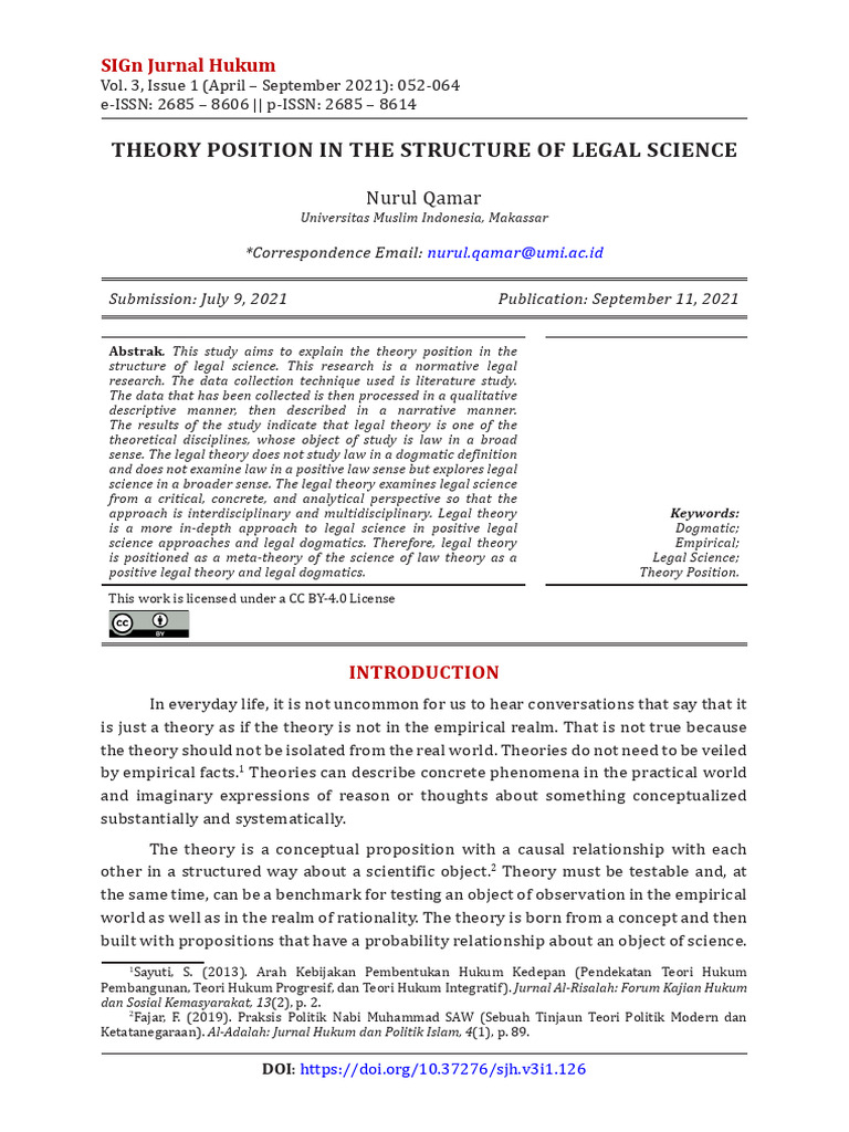 Theory Position in The Structure of Lega | PDF | Theory | Reality