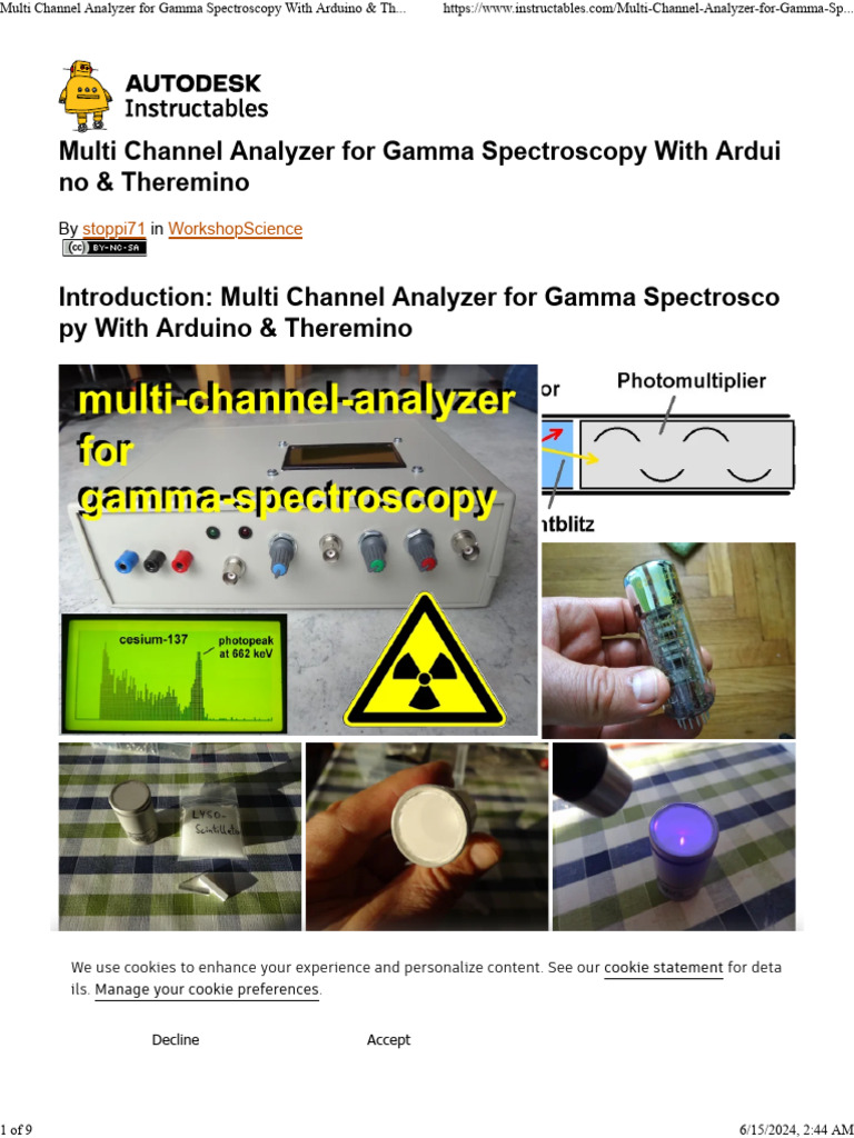 Multi Channel Analyzer For Gamma Spectroscopy With Arduino & Theremino ...
