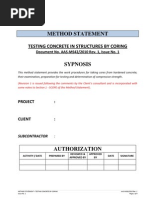 Method Statement Coring | PDF