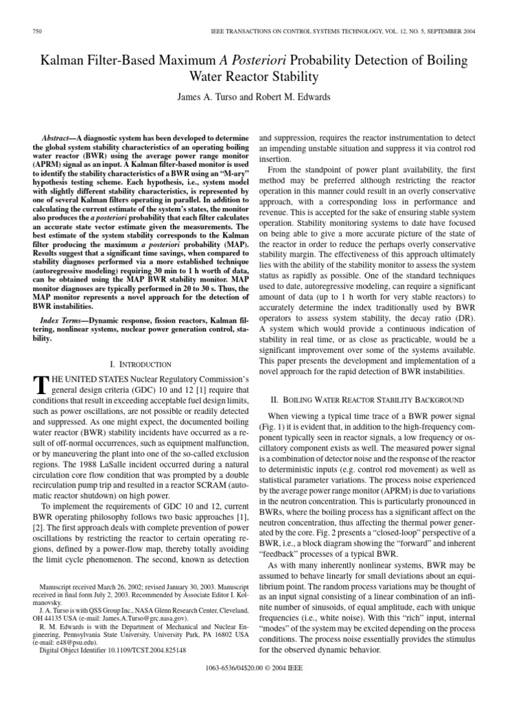 Kalman Filter-Based Maximum A Posteriori Probability Detect | PDF | Kalman Filter | Probability ...