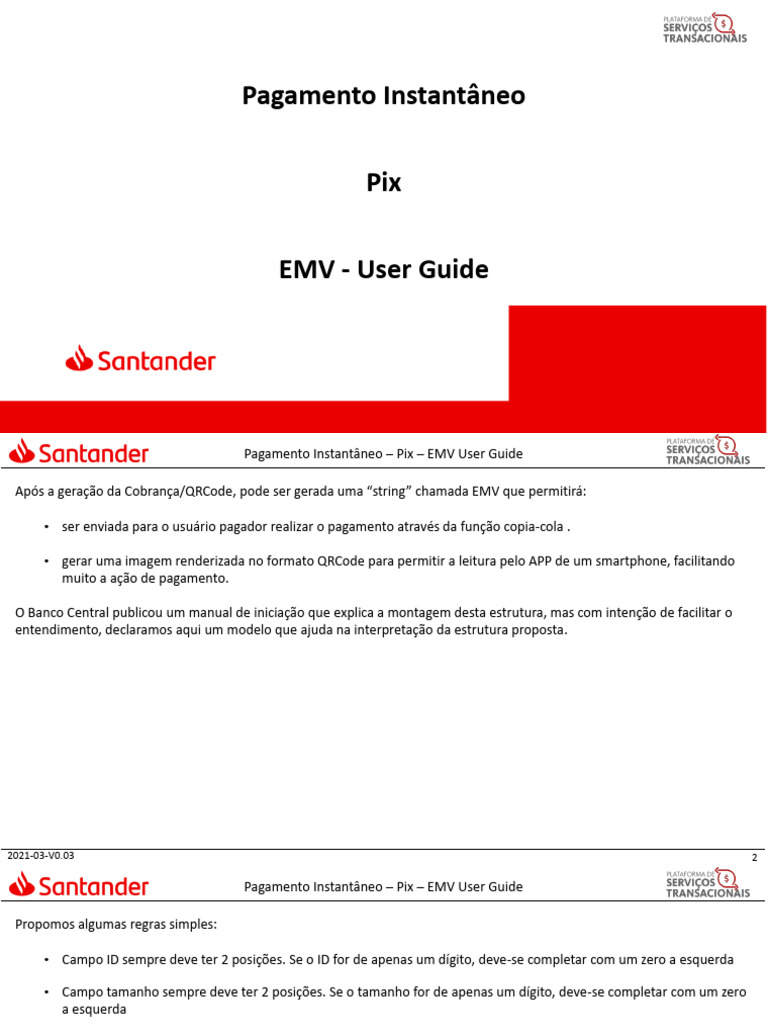 Santander QR Code Dinamico 0 | PDF | Código QR | Informática