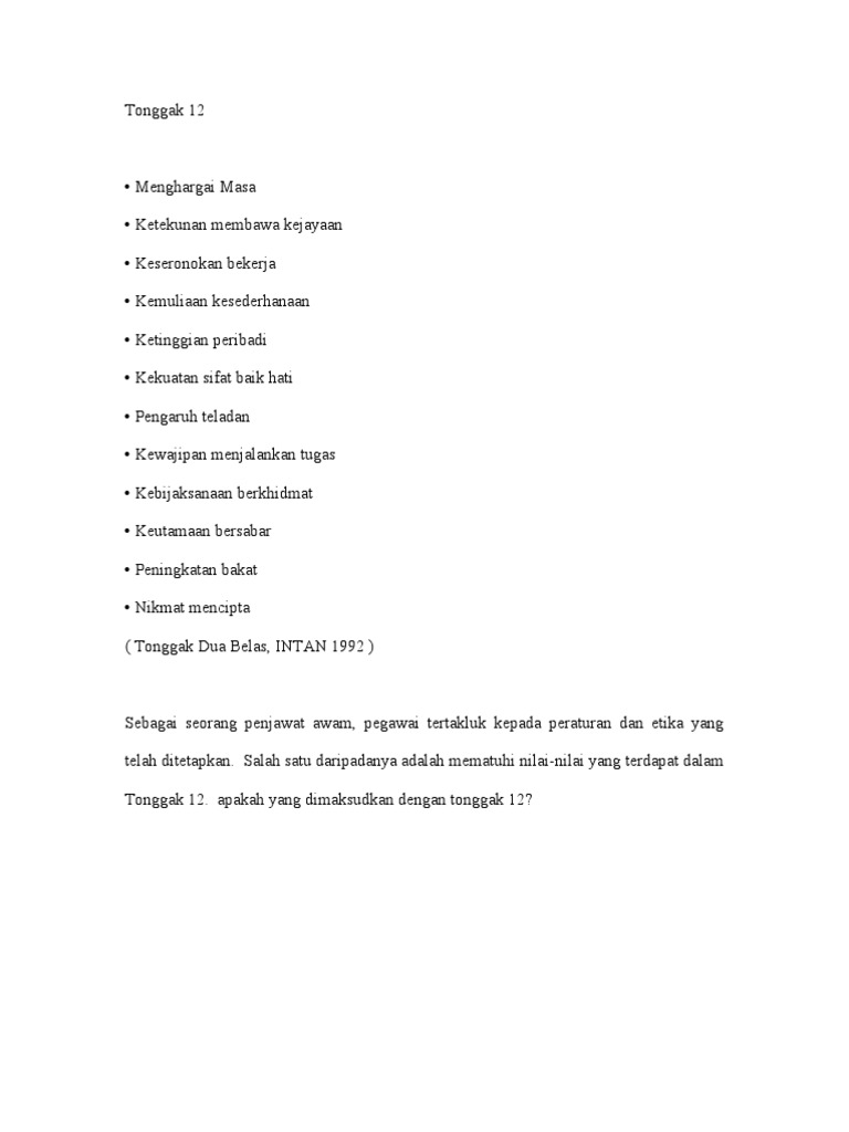 Tonggak 12 | PDF | Karier & Perkembangan