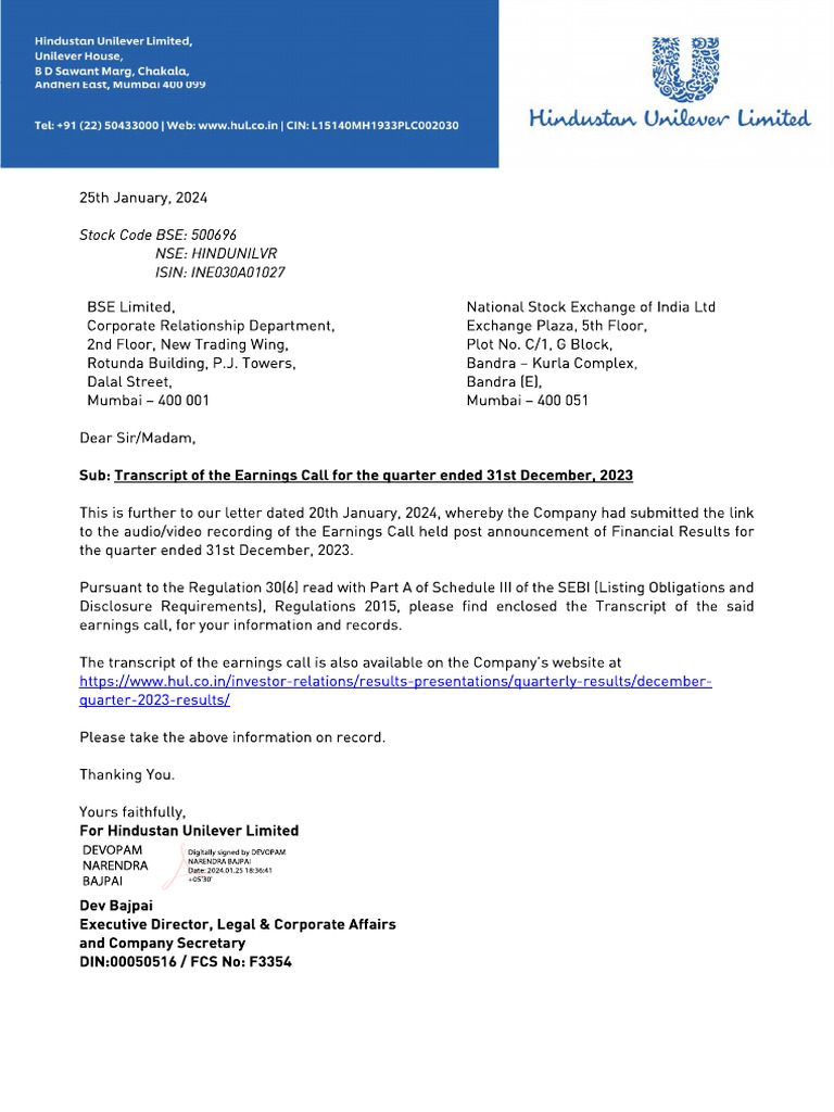 Se Intimation Transcripts of Earnings Call | PDF | Gross Margin | Taxes