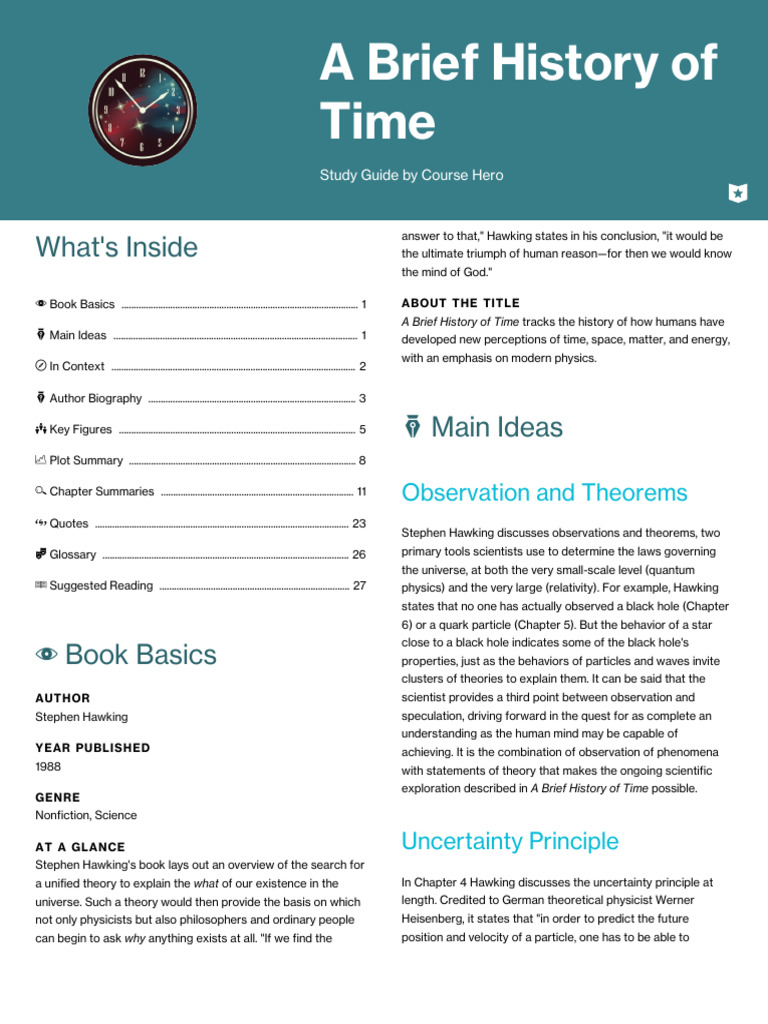 A Brief History of Time | PDF | Force | Stephen Hawking