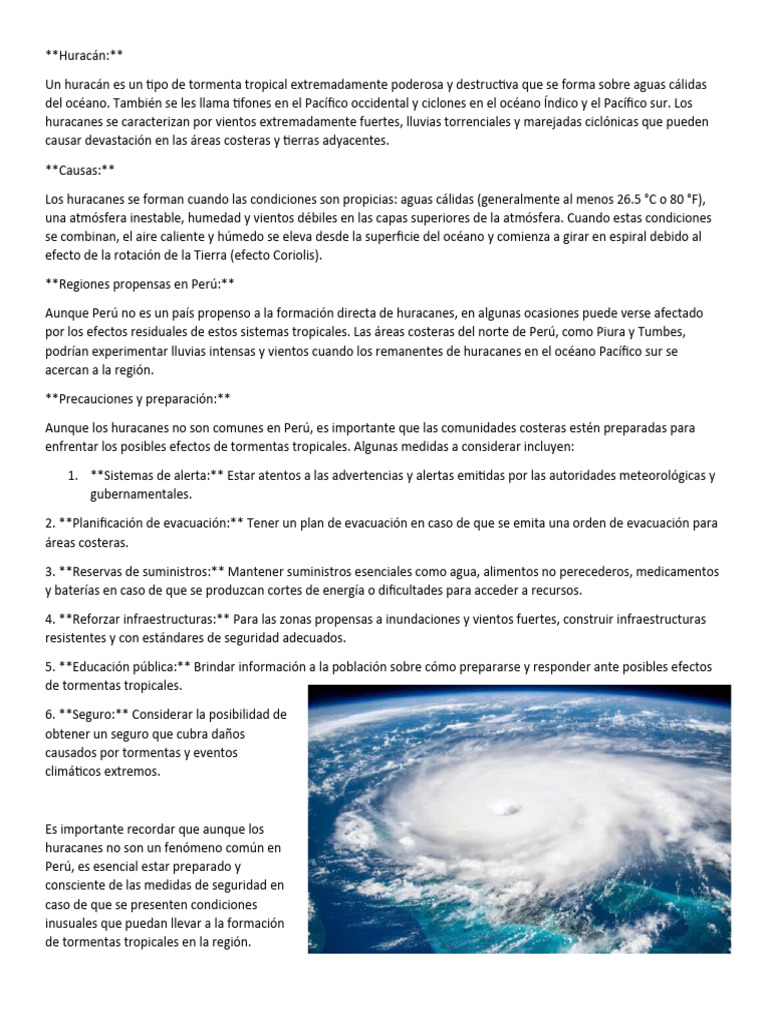 Huracán | PDF | Ciclones tropicales | Tormentas