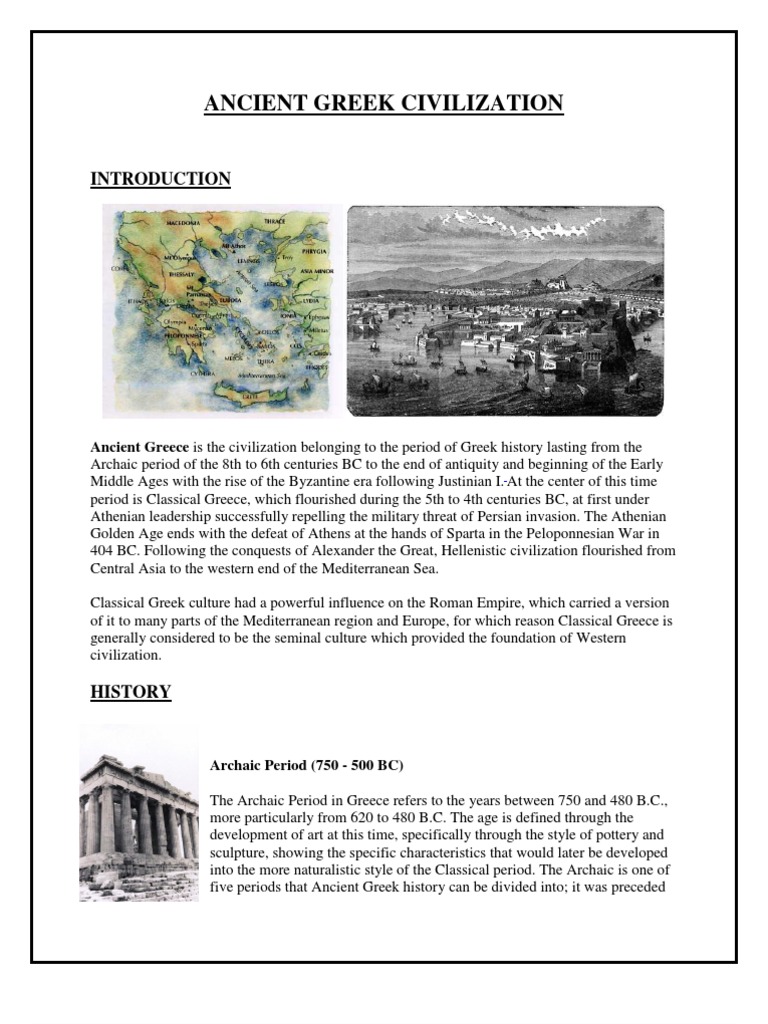 Ancient Greek Civilisation | PDF | Ancient Greece | Classical Greece