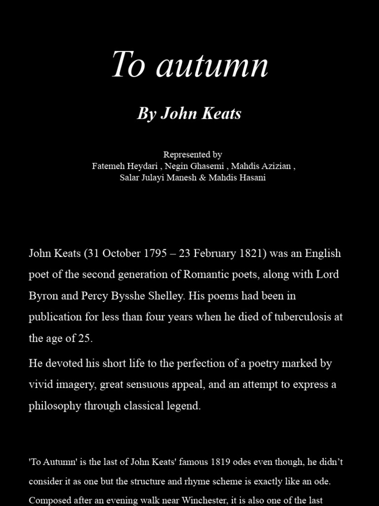 To Autumn Dark Theme | PDF