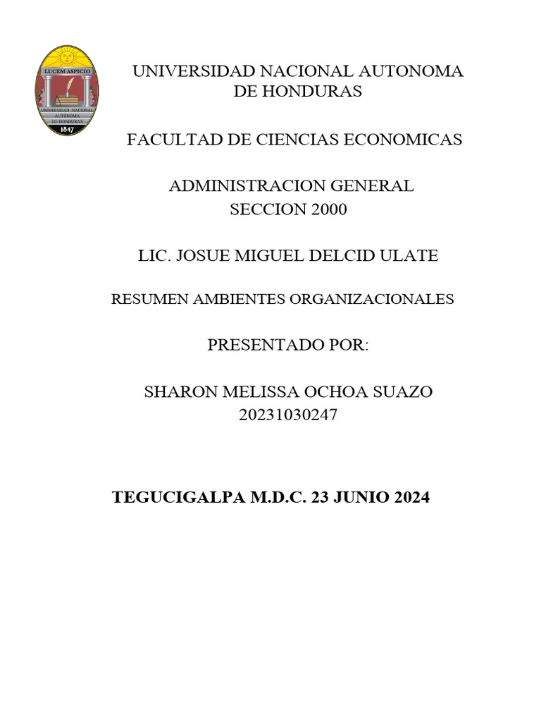 Ochoa Sharon U2T1a1 | PDF | Comportamiento | Cultura organizacional