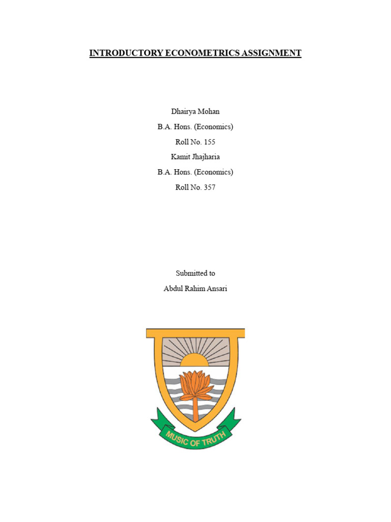 Ecotrix Assignment | PDF | Errors And Residuals | Coefficient Of Determination