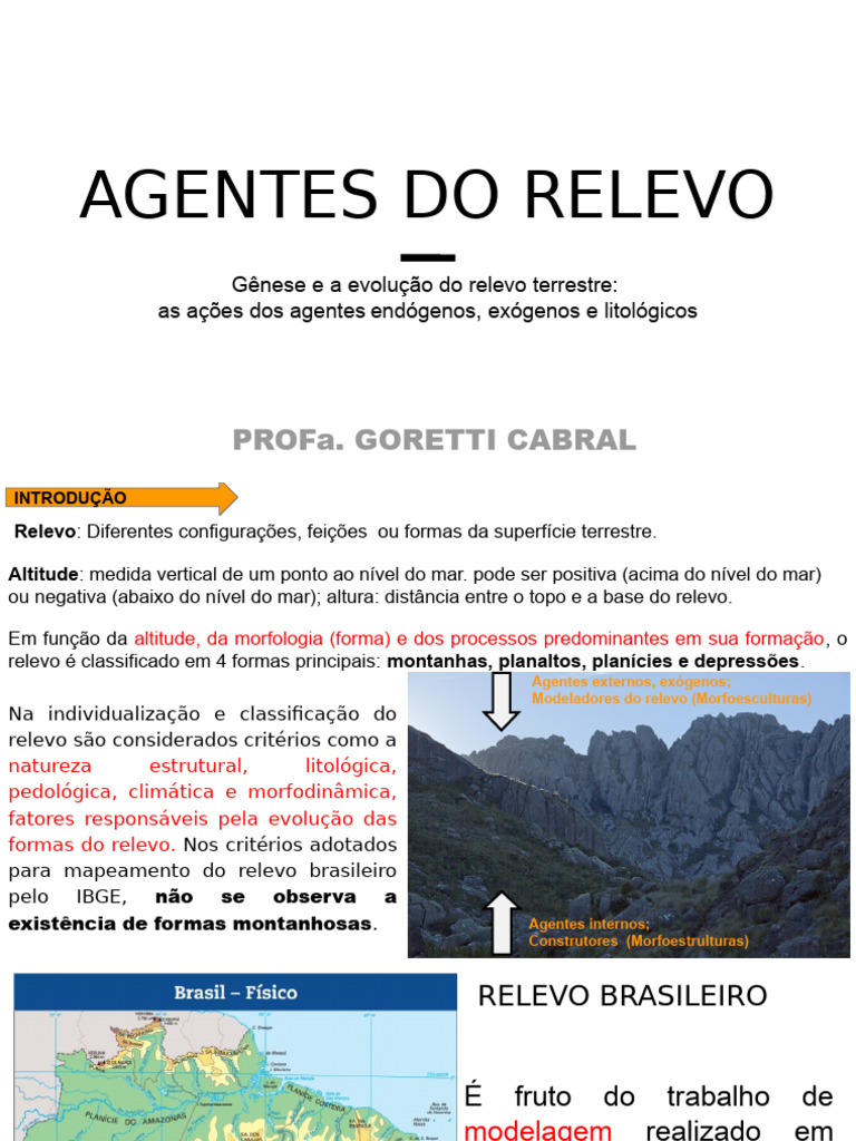 Geomorfologia - Agentes Do Relevo | PDF | Erosão | Intemperismo