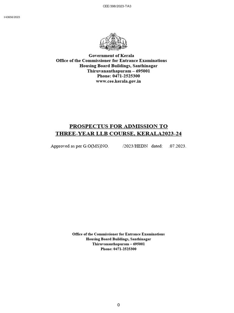 Prospectus | PDF | University And College Admission | Advocate