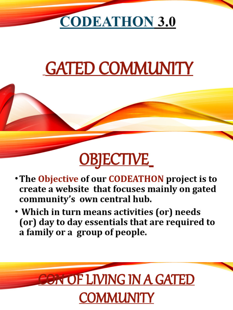 CODEATHON 3.0 Gated Community | PDF