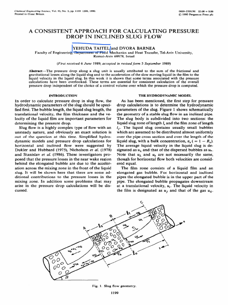 Pressure Drop in Inclined Slug Flow | PDF | Fluid Dynamics | Pressure