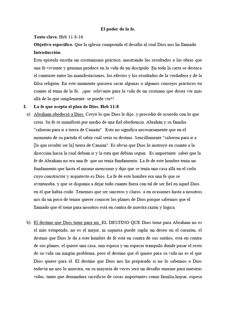 El Poder de La Fe | PDF | Fe | Abrahán