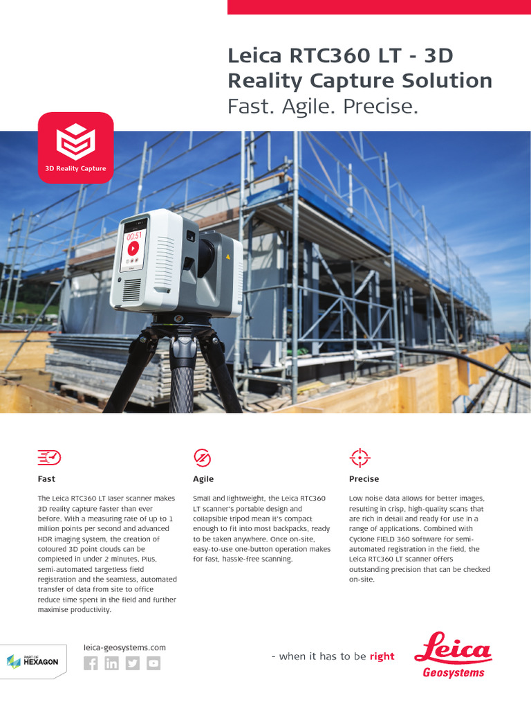 Leica RTC360 LT: Fast 3D Laser Scanner | PDF | Image Scanner | Computer ...