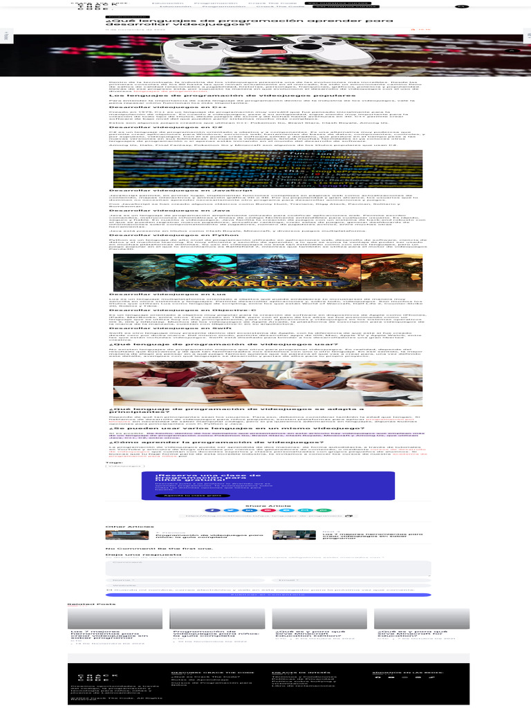 Lenguajes de Programación para Videojuegos¿cuál Aprender? | PDF ...
