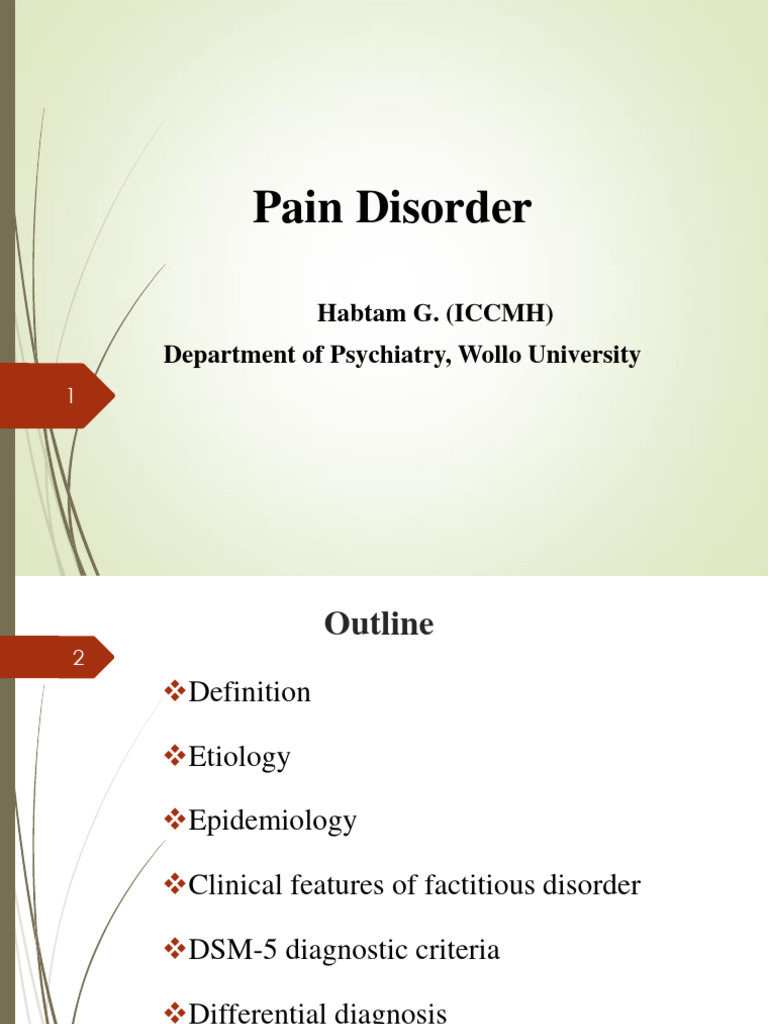 4 Pain Disorder | PDF | Pain | Mental Disorder