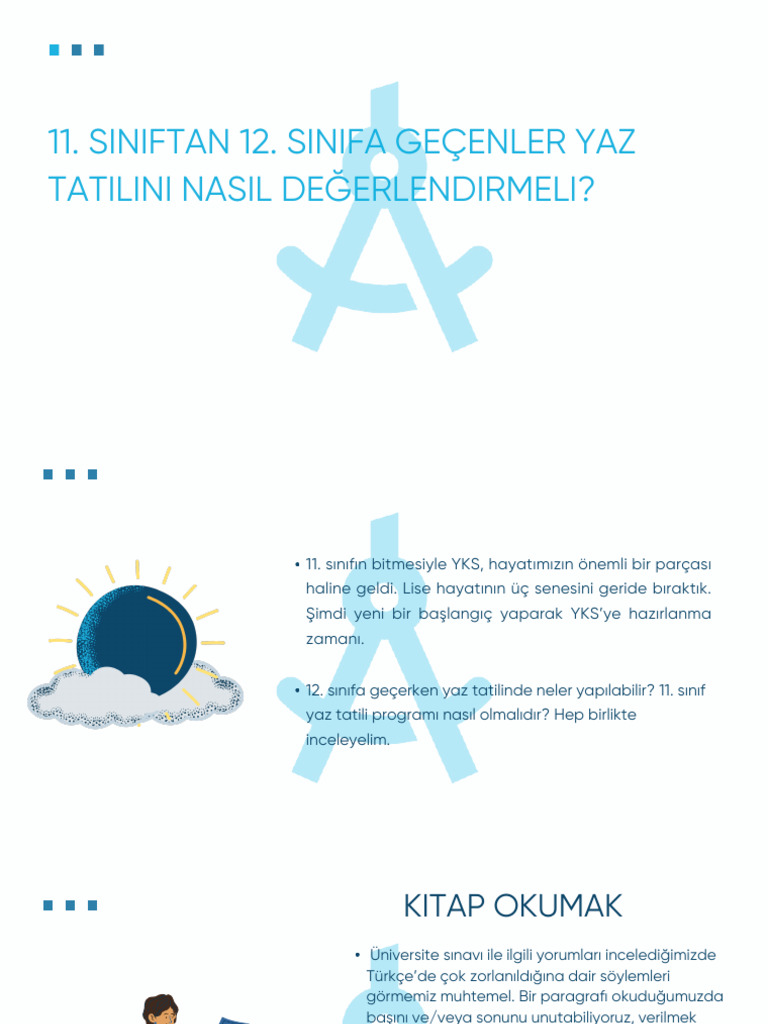 11.sınıf Yaz Ayı Öneri | PDF