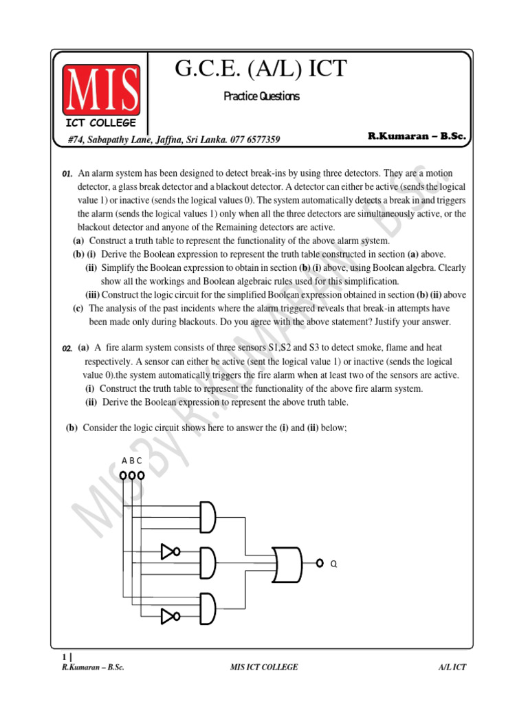 Tute 04 EM | PDF | Boolean Algebra | Teaching Mathematics