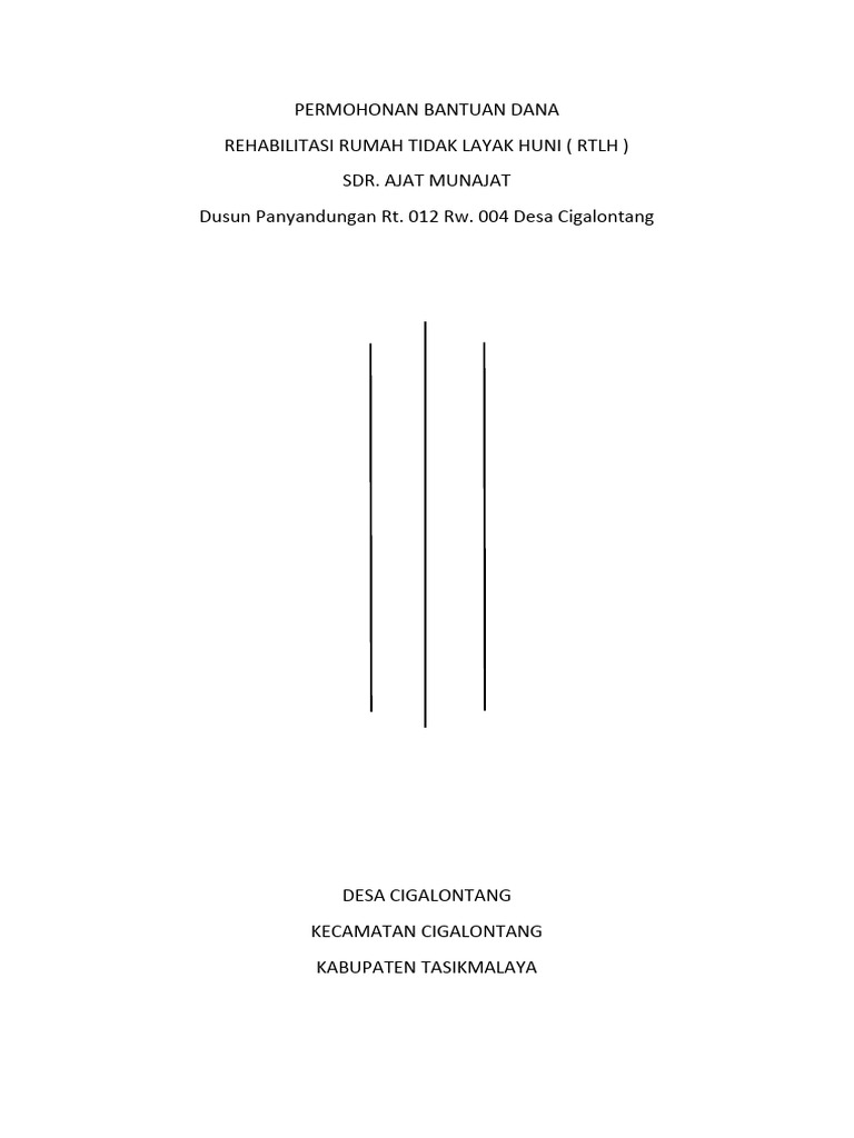 Permohonan RTLH | PDF