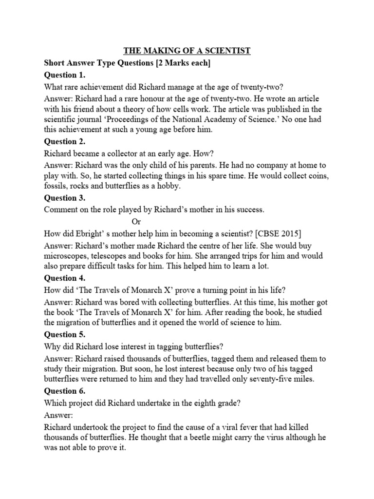 The Making of A Scientist by Robert W. Peterson | PDF | Butterfly | Science