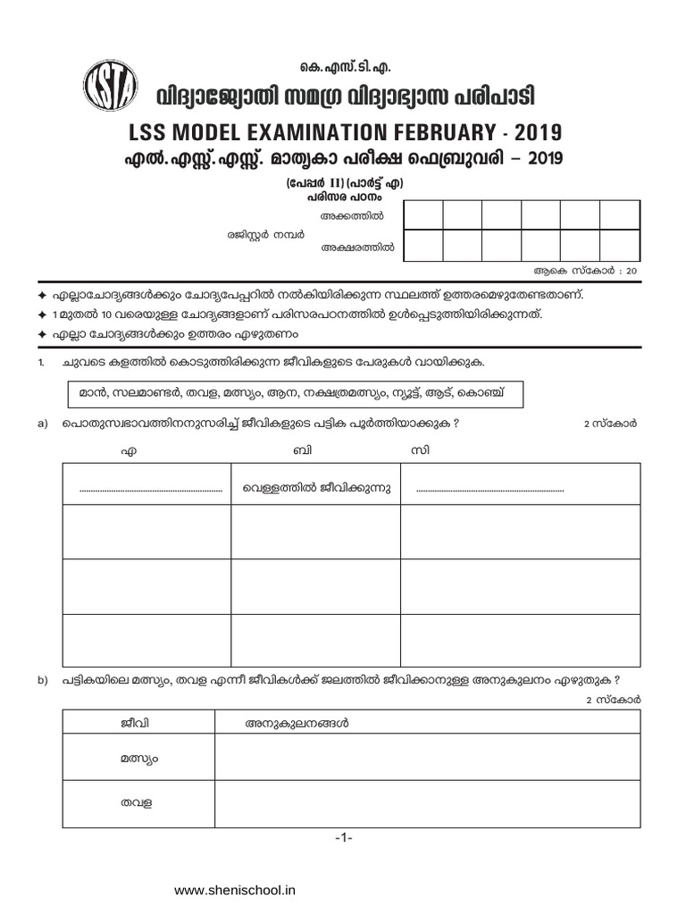 Sheniblog_LSS Questions Paper II | PDF