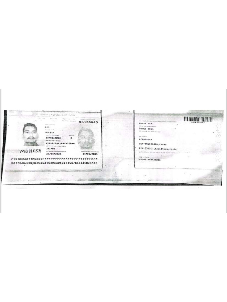 Mukesh Ram Passport | PDF