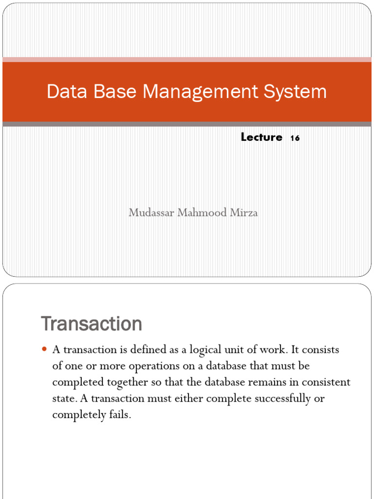 Transaction | PDF | Database Transaction | Acid Transaction | PDF | Database Transaction | Acid
