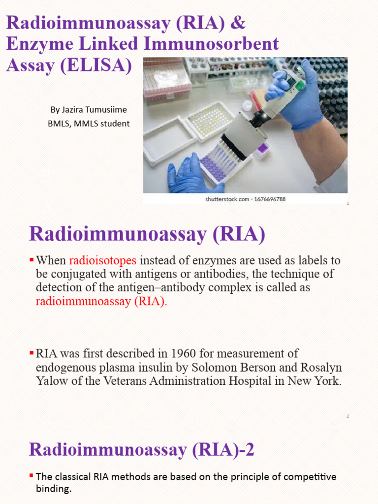 Ria & Elisa | PDF | Elisa | Immunoassay