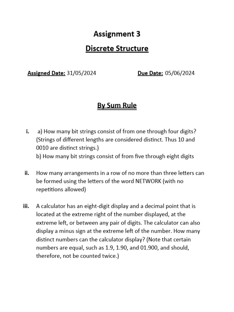 Assg 3 | PDF | Numbers | Bit