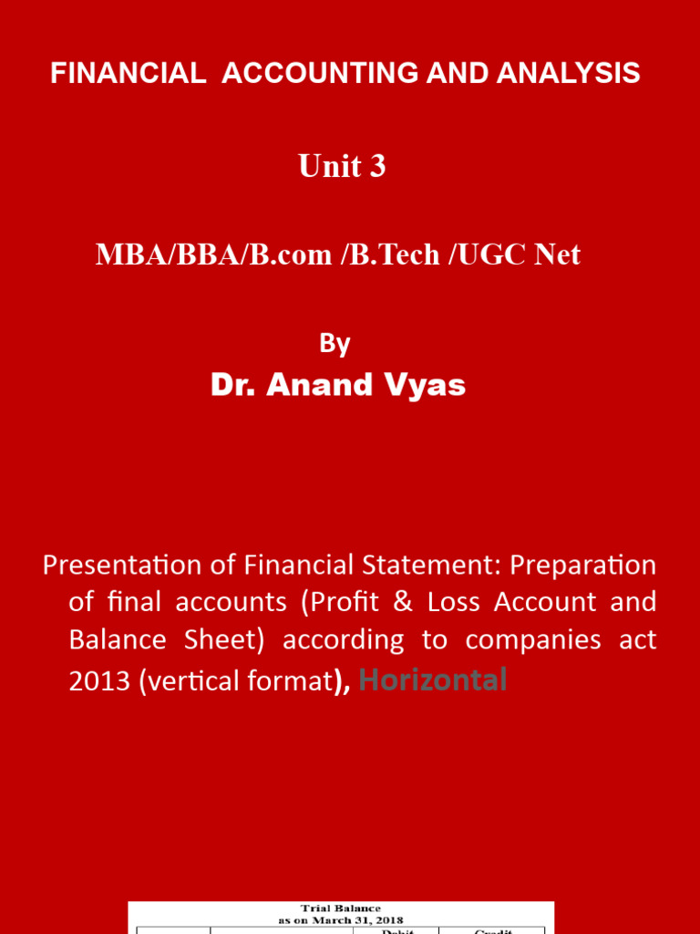 Financial Accounting Unit 3 Guide | PDF